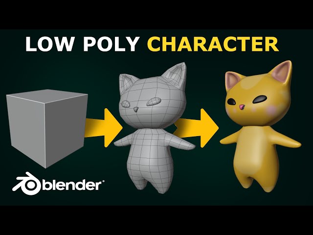 Low Poly Blender Character: Beginners Step By Step Tutorial ...