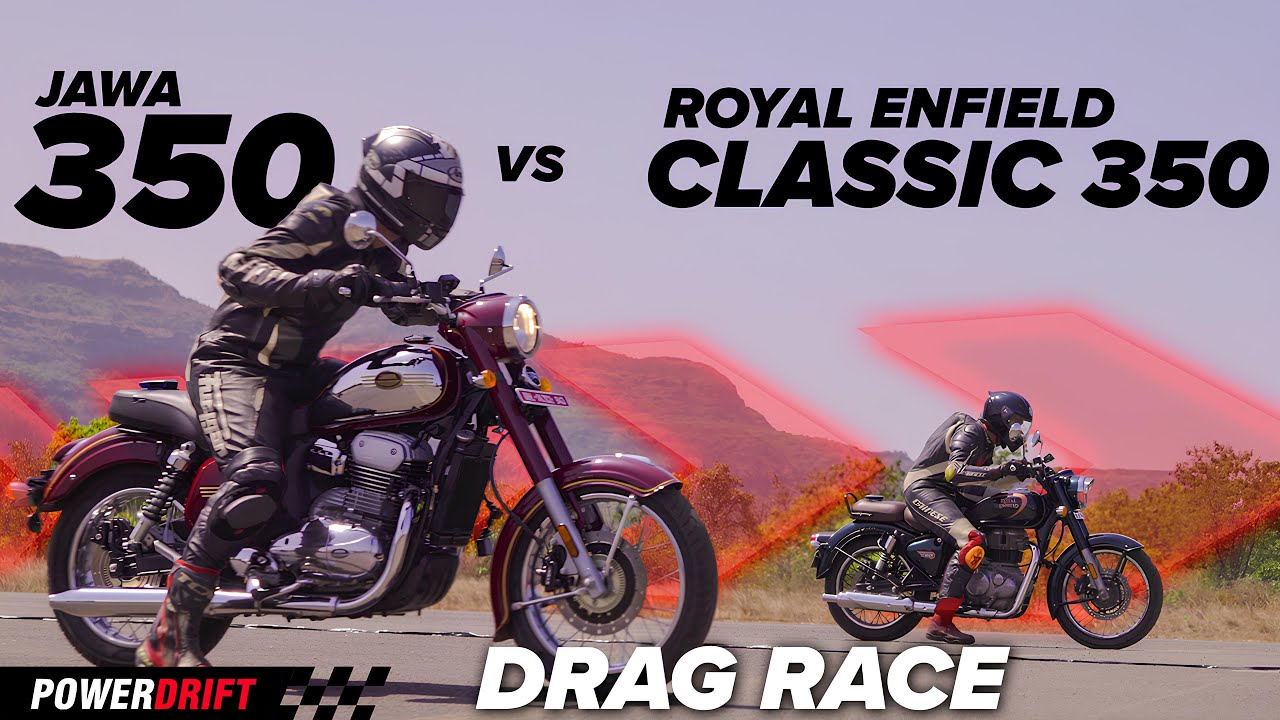 El Clasico | Royal Enfield Classic 350 vs Jawa 350 | Drag Race ...