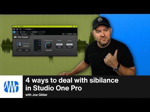4 Ways to Deal With Sibilance in Studio One Pro | PreSonus