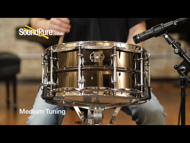 Ludwig 6.5x14 Black Magic Brass Snare Drum-Chrome