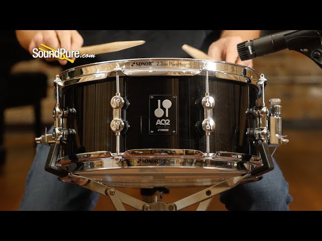 Sonor 6x13 AQ2 Maple Snare Drum - Transparent Black Sonor 6x13 AQ2 Maple Snare Drum - Transparent Black